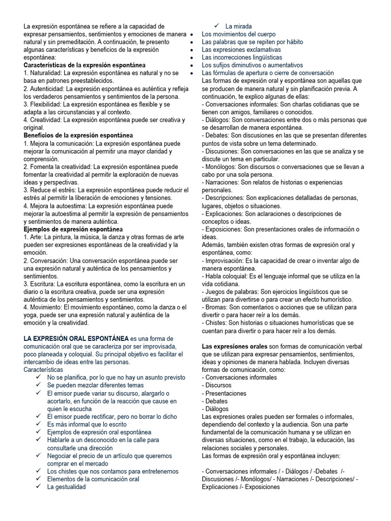 Expresion Oral | PDF | Creatividad | Comunicación