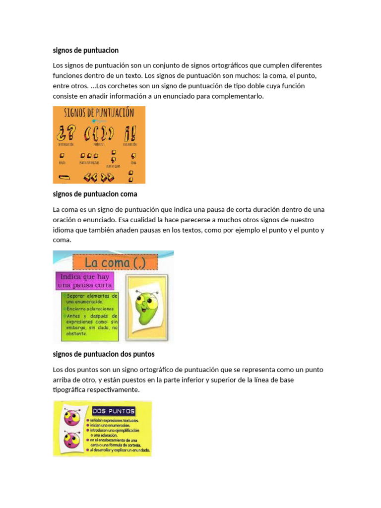 Signos de Puntuación en Español | PDF | Puntuación | Coma