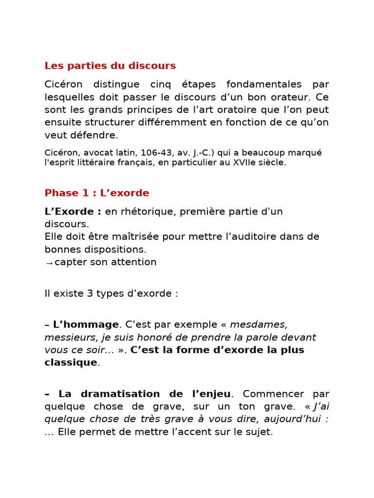 Les Parties Du Discours | PDF