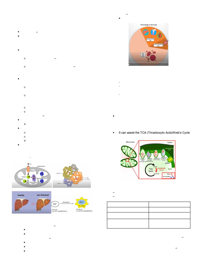 Week 7 Iron Kinetics and Laboratory Assessment | PDF | Iron | Biochemistry