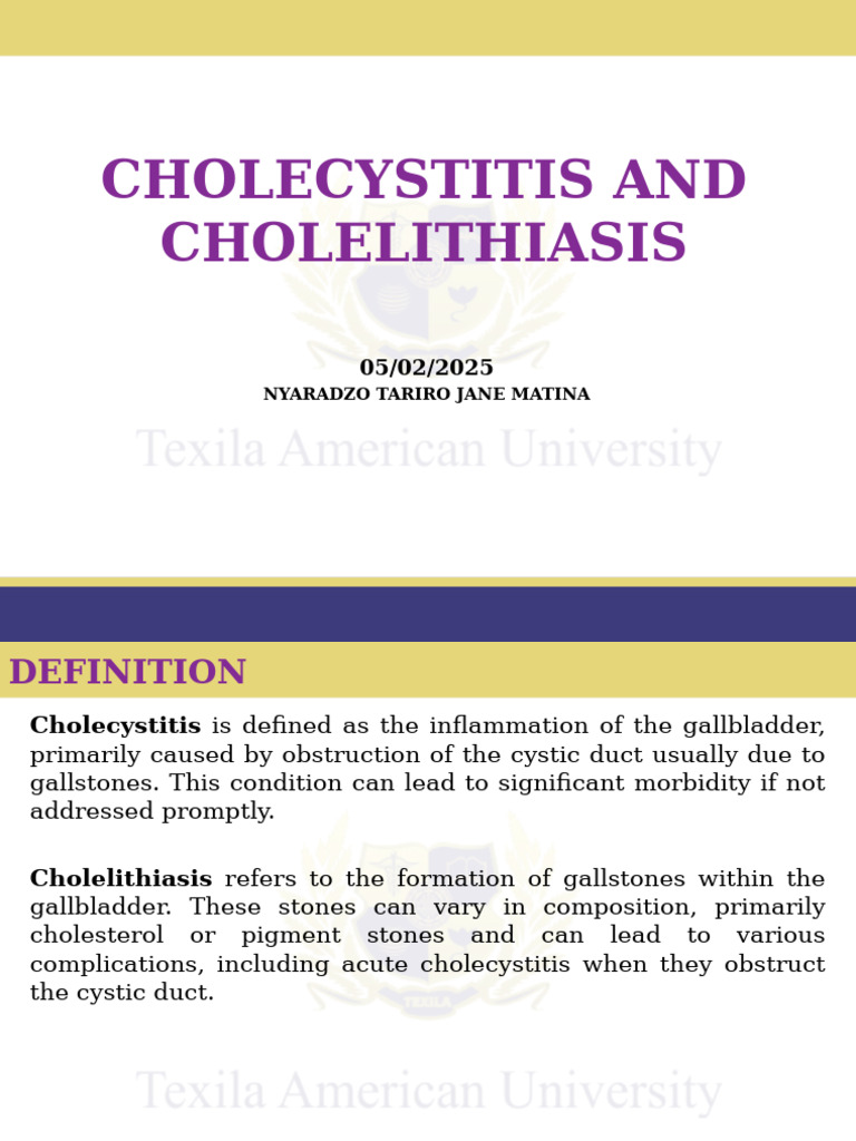 Cholecystitis and Cholelithiasis | PDF | Gallbladder | Liver