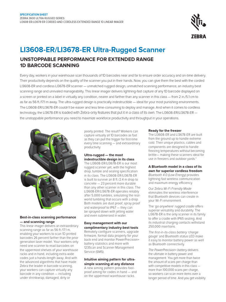 li3608-er | PDF | Image Scanner | Barcode