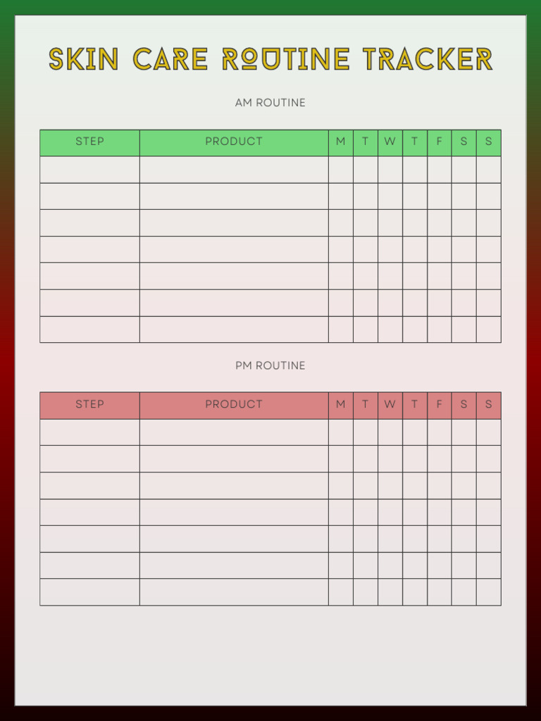 Skin Care Routine Tracker | PDF
