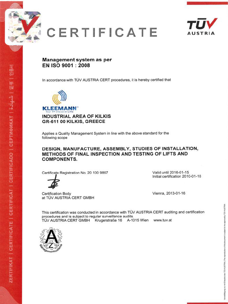 kleemann-en-iso-9001-2008-certificate | PDF