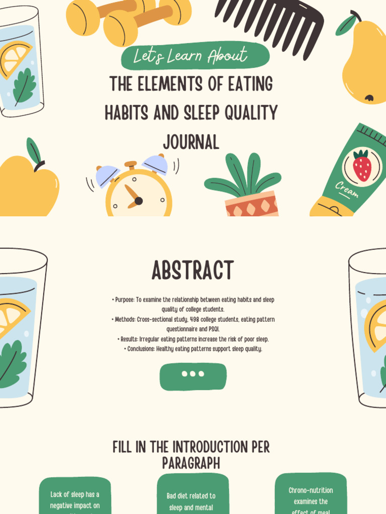 Let's Learn About Healthy Habits Educational Presentation in Yellow and ...