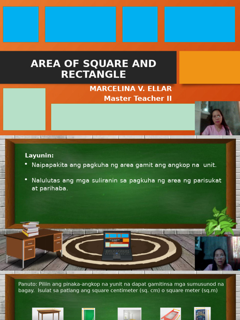 Ellar Marcelina Vjuan Cot 2 Area of Square and Rectangle | PDF