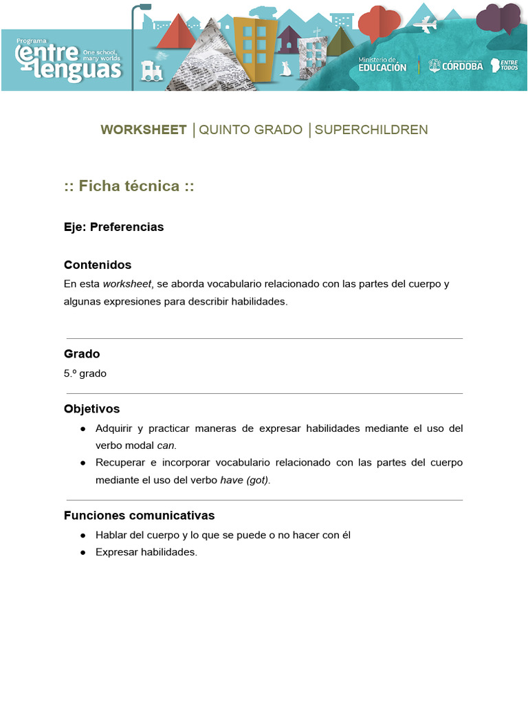 Vocabulario y Habilidades en Inglés 5.º Grado | PDF | Lingüística