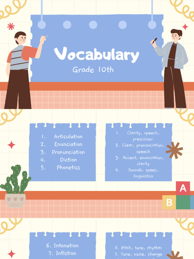 Grade 10 Vocabulary Guide | PDF | Communication | Body Language