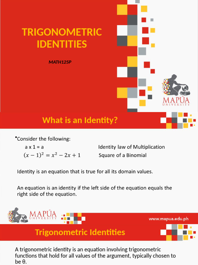 l6 Trigonometric Identities and Equations | PDF | Trigonometric ...