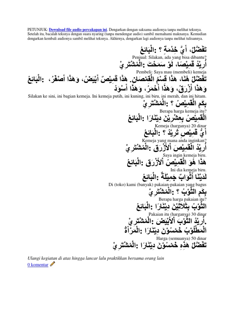 Hiwar Bhs Arab | PDF | Bahasa-bahasa-bahasa di Asia Tenggara | Indonesia