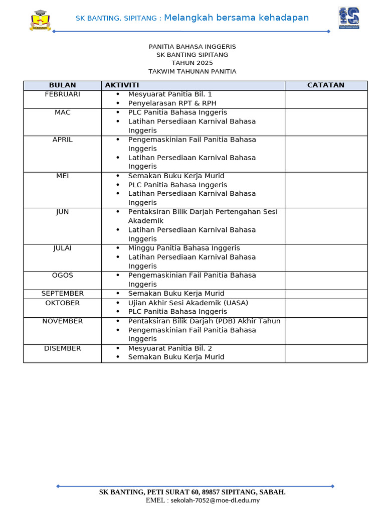 2.4 - Takwim Panitia 2024 | PDF