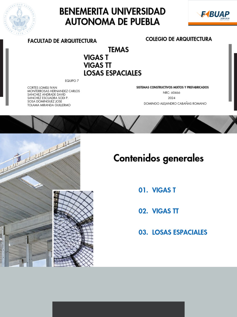 Vigas y Losas en Arquitectura | PDF | Hormigón | Viga (Estructura)