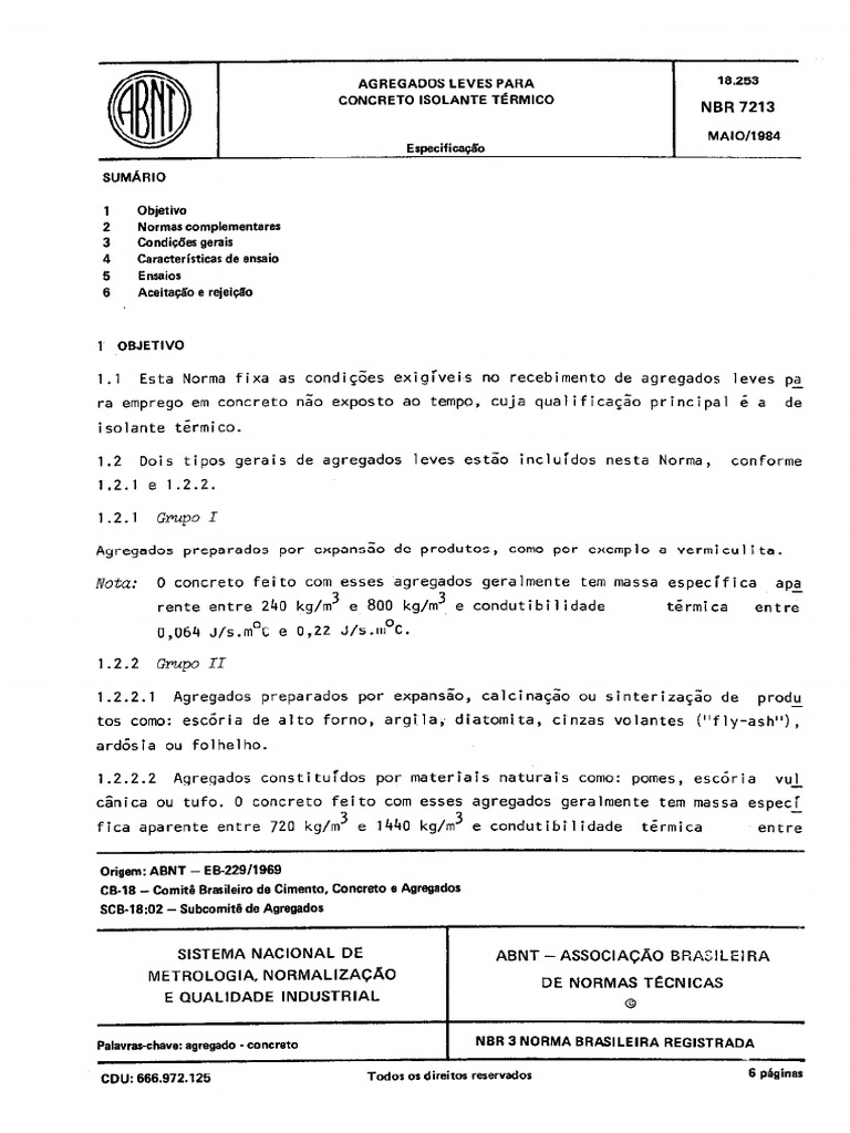 NBR 7213 84 | PDF | Metrologia | Quantidades físicas