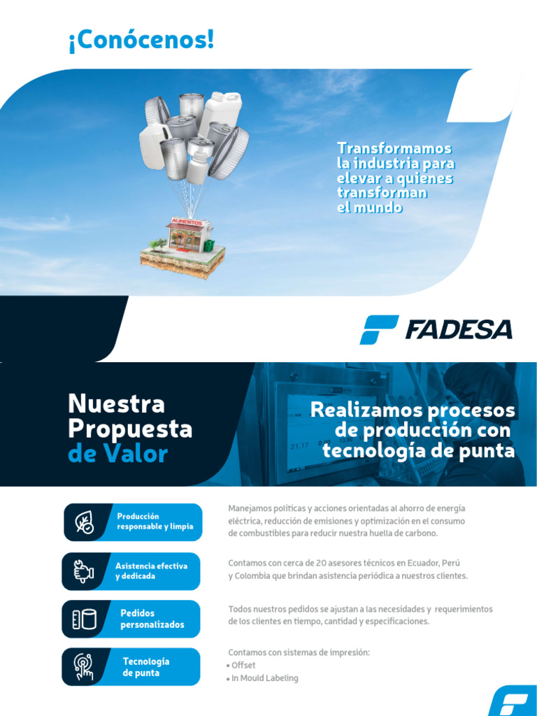 Fadesa: Innovación en Empaques Sostenibles | PDF