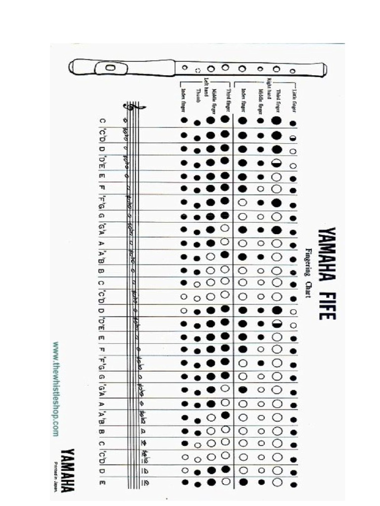 Yamaha Recorder Note Chart | PDF