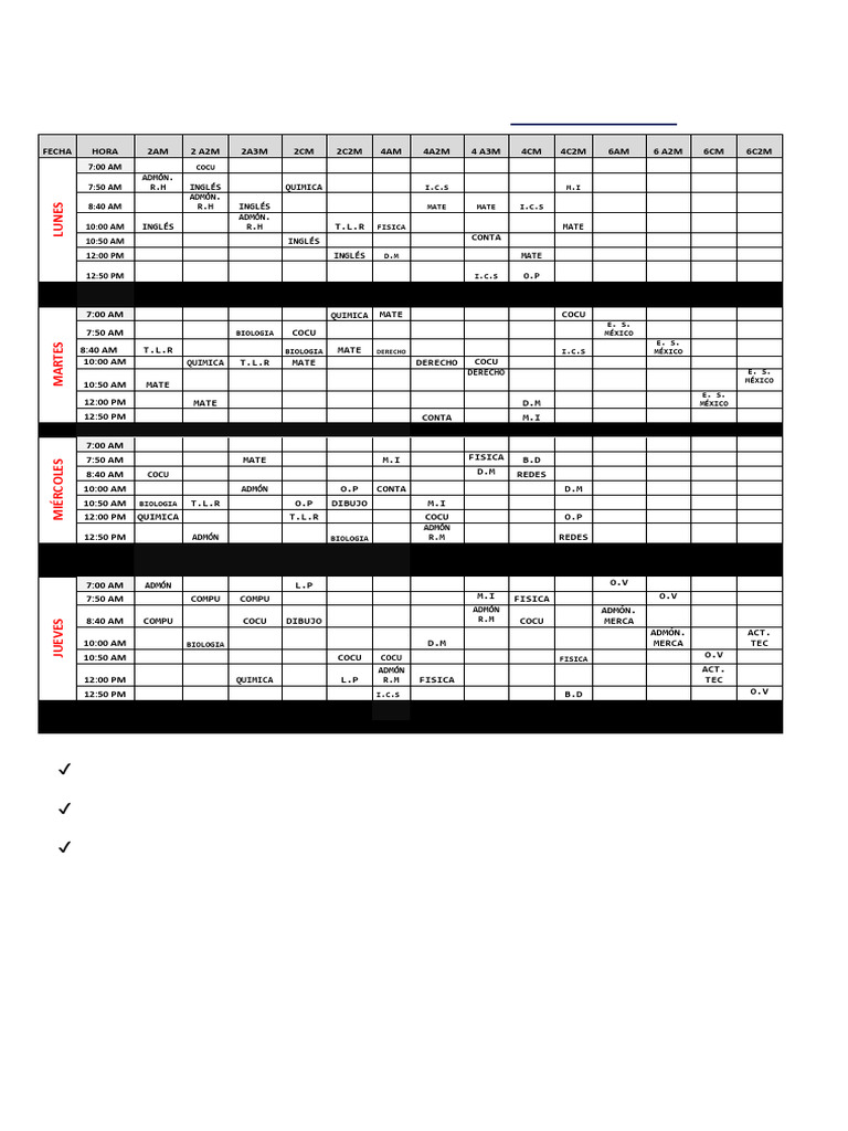2025calendario de Aplicaci-N de Ex-Menes 1er Parcial | PDF