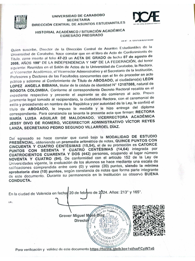 Notas Certificadas | PDF