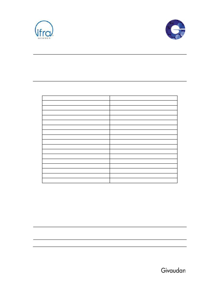 IFRA 51 Standard Certificate - SHINIE 537 MOD 1 - AAN0857800 | PDF ...
