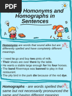 100 Examples of Homograph | PDF