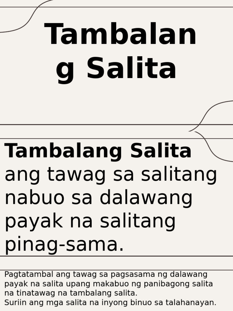 Tambalang Salita | PDF