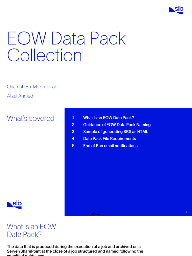 EOW Data Pack Collection | PDF