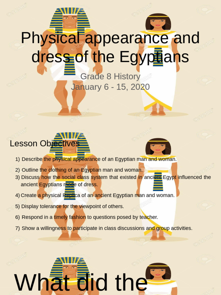 Physical Appearance and Dress of The Egyptians | PDF | Clothing | Human ...