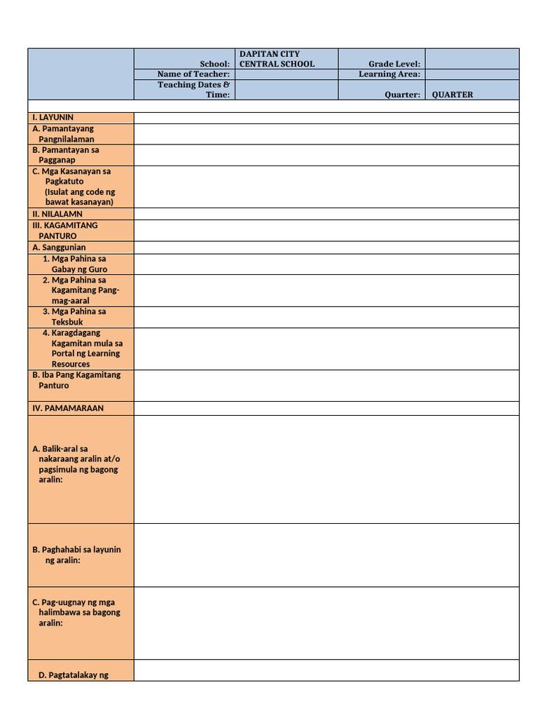 Lesson-Plan-Filipino For Teacher | PDF