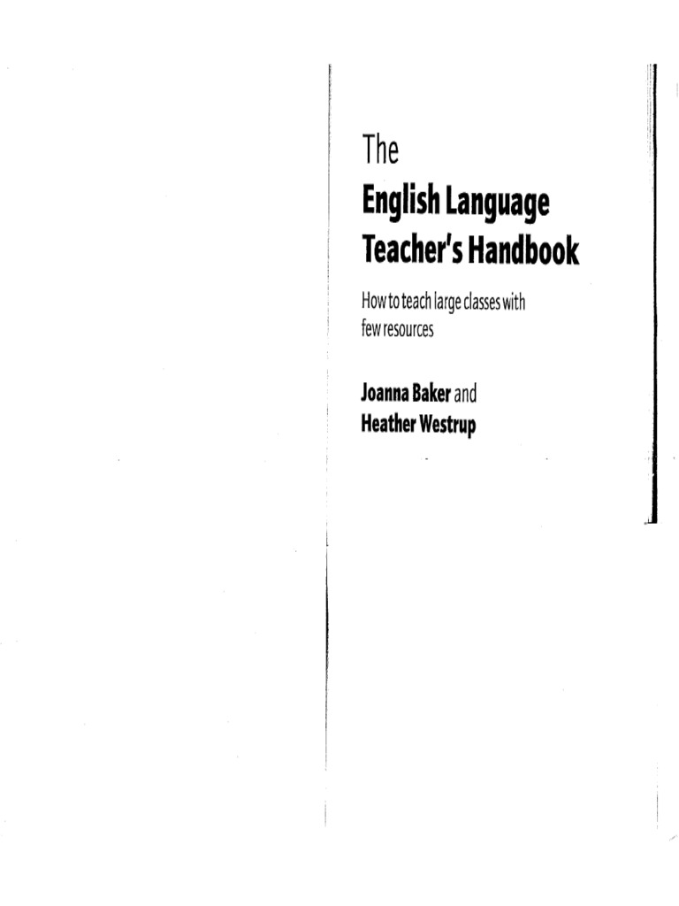 The English Language Teacher S Handbook | PDF