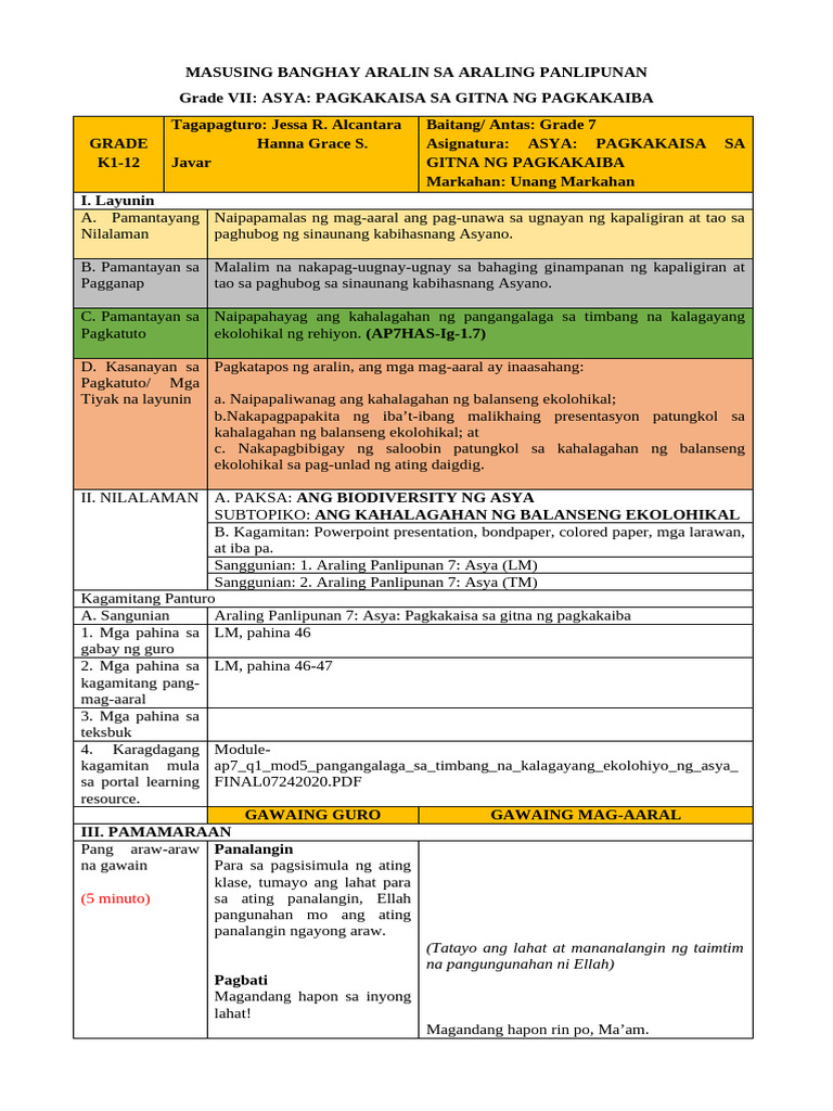 Biodiversity NG Asya LP | PDF