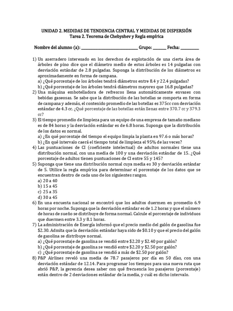 Tarea-2 U2 | PDF | Desviación Estándar