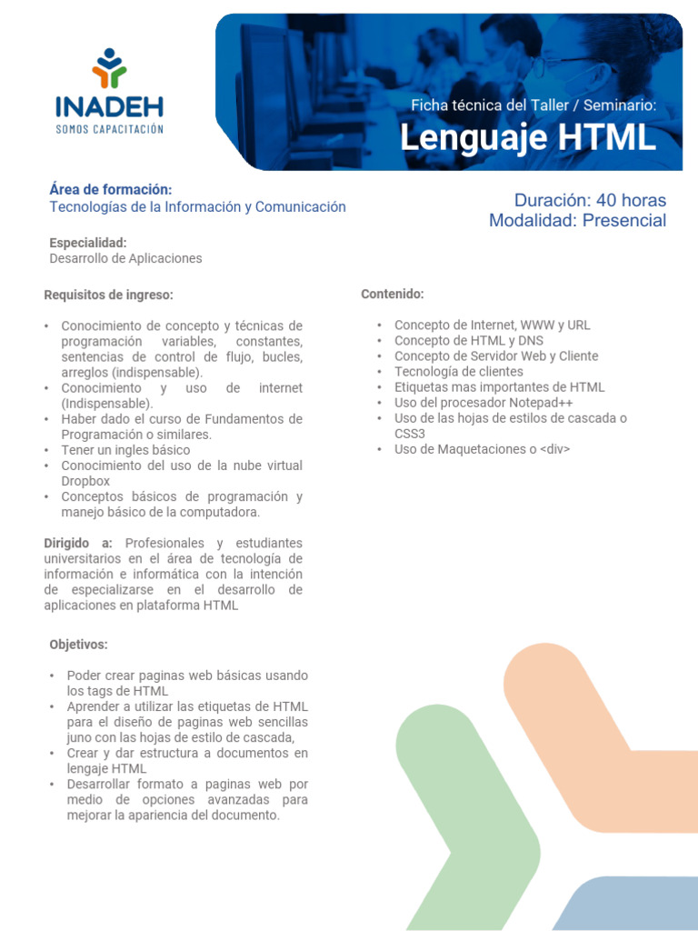 Taller HTML: Desarrollo Web Básico | PDF
