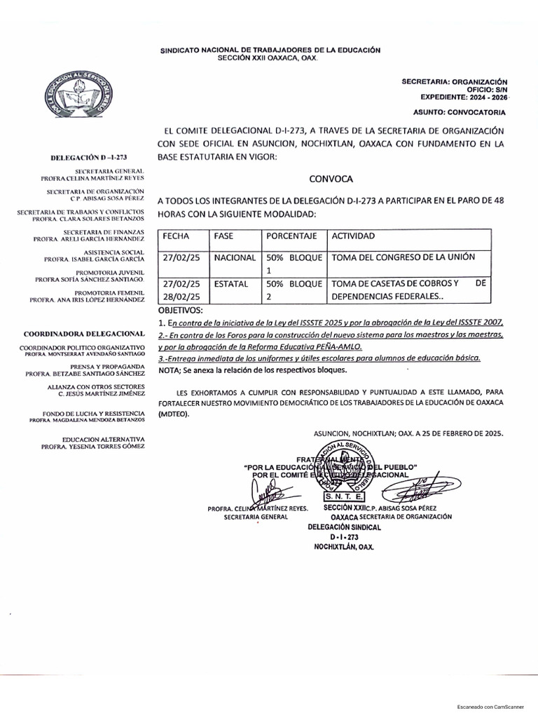 Convocatoria Paro 48 Horas | PDF