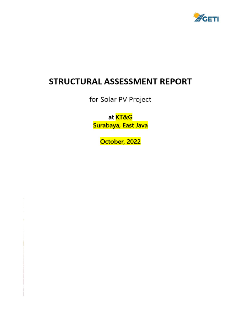Structural Report for Solar PV | PDF | Structural Load | Strength Of ...