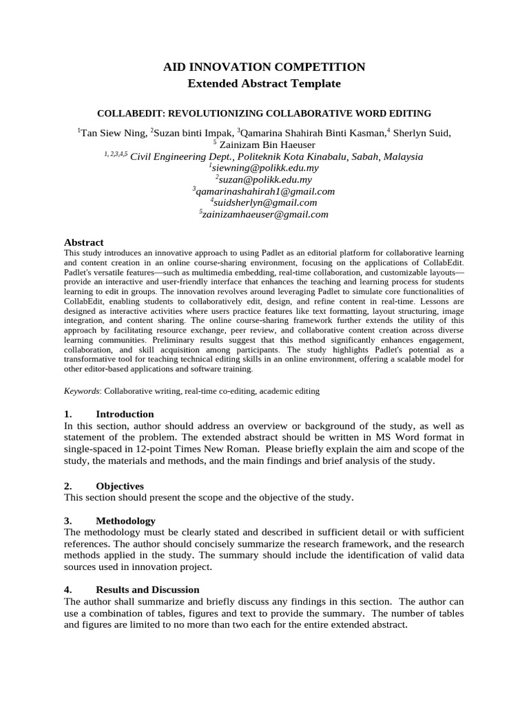 CollabEdit Template of Extended Abstract | PDF | Version Control ...