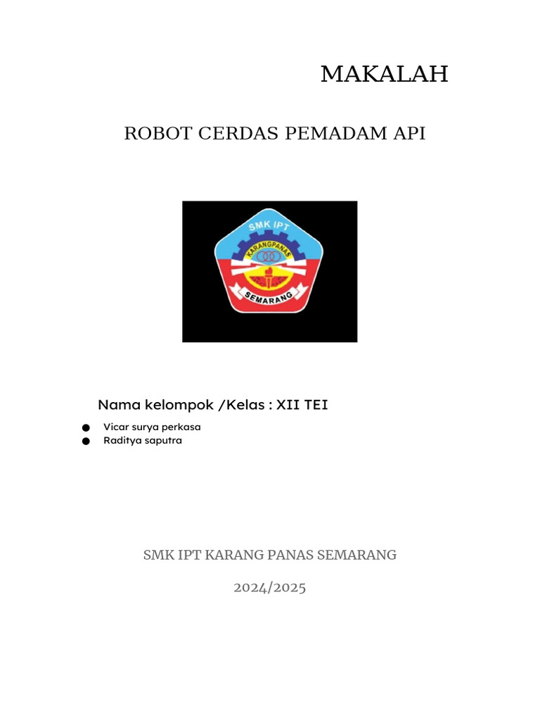 Makalah Robot Cerdas Pemadam Api-2 | PDF