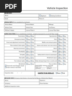 UBER Inspection Form PDF | PDF