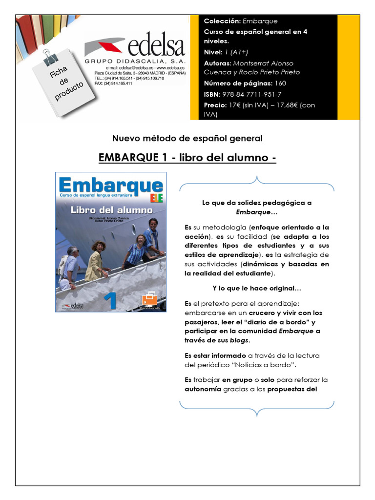 Embarque - 1 - Descripción Del Libro | PDF | Pedagogía | Comunicación ...
