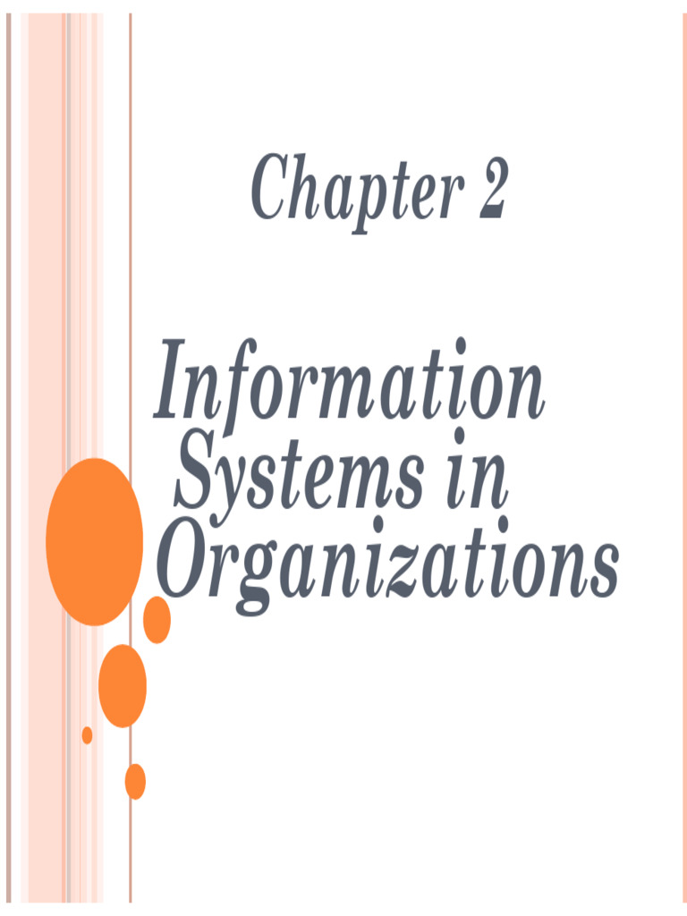 Introduction To Information System Chapter 2 | PDF | Organizational ...