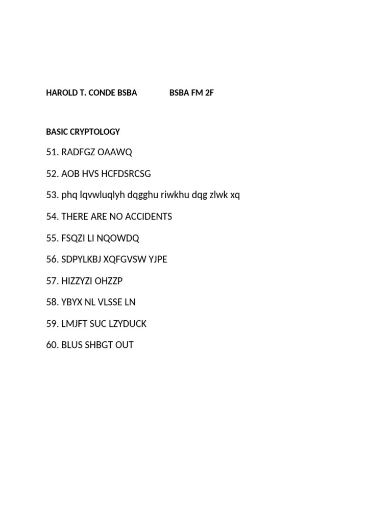 m6 - Basic Cryptology | PDF