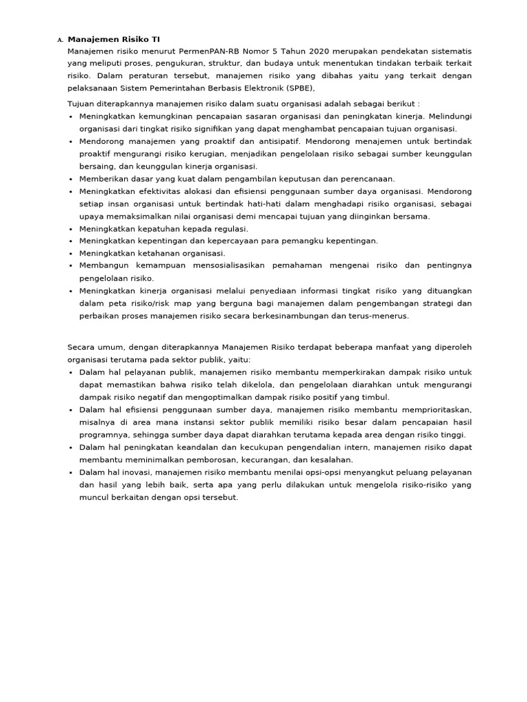 Modul Manajemen Risiko TI - v1 - Unlocked | PDF