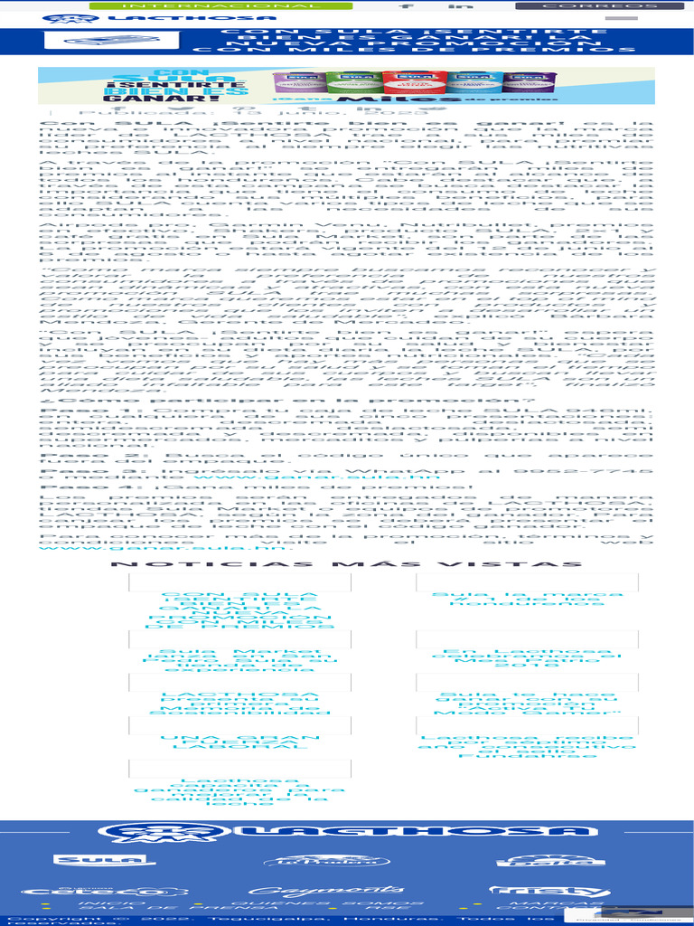 Con Sula ¡Sentirte Bien Es Ganar! La Nueva Promoc 2 | PDF