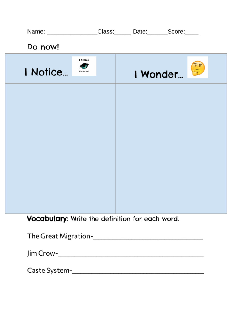 WOOS ACT. SHEETS | PDF