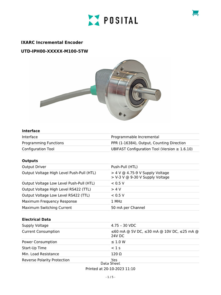 IXARC Incremental Encoder Specs | PDF | Electrical Connector ...