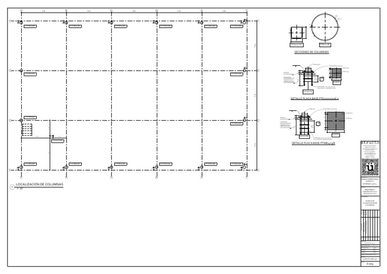 Plano-PLANTA DE LOCALIZACIÓN DE COLUMNAS | PDF | Ingeniería