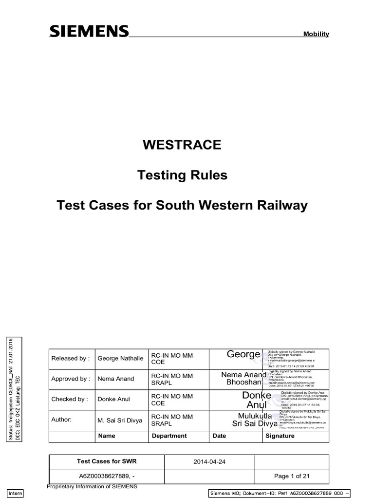 SWR Testcases | PDF