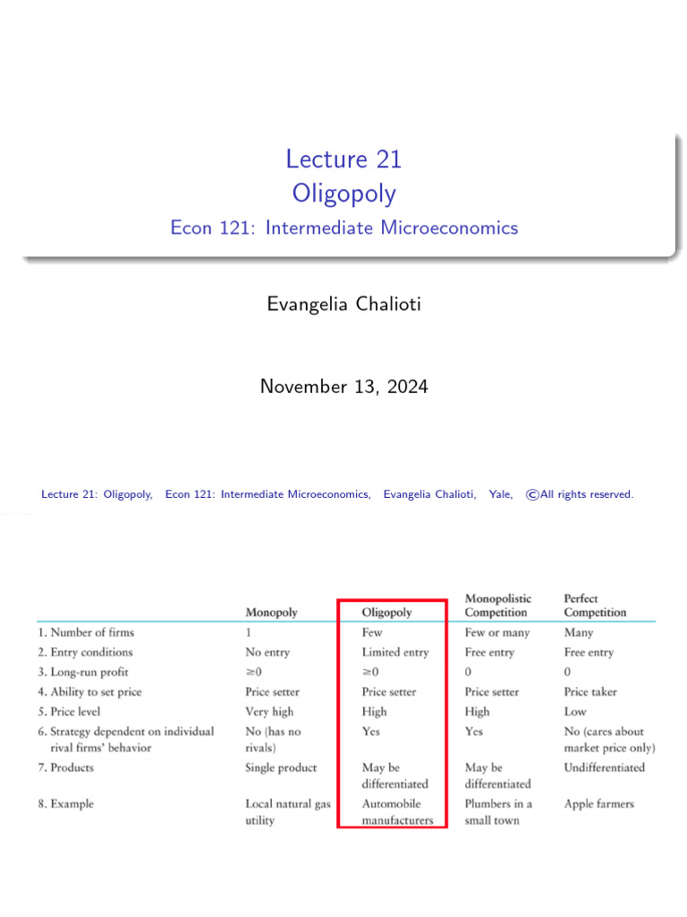 Lecture 21 Competition Collusion Econ121 A | PDF | Profit (Economics ...