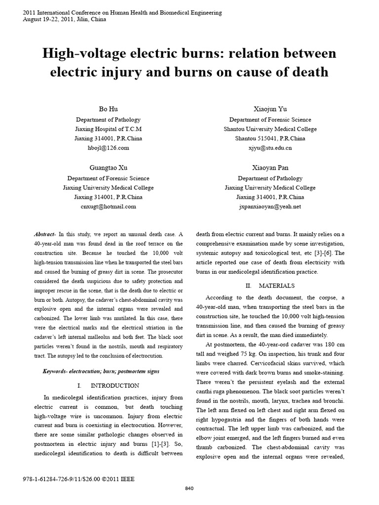 Electrocution and Burn Case Study | PDF | Heart | Muscle