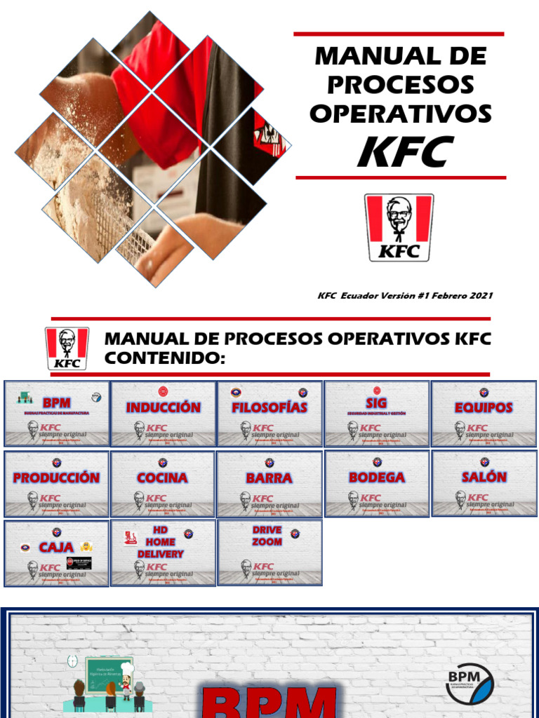 Manual de Procesos Operativos KFC Versión 1 Febrero 2021-1 | PDF ...