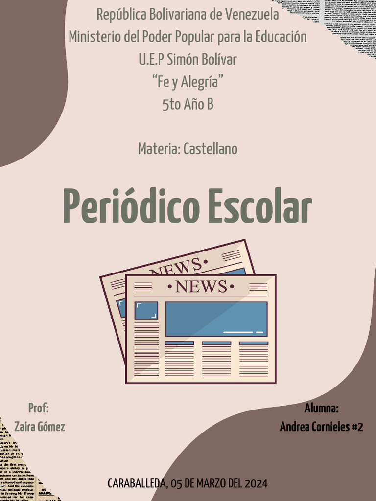 Periódico Escolar - 20240307 - 124240 - 0000 | PDF | Periódicos