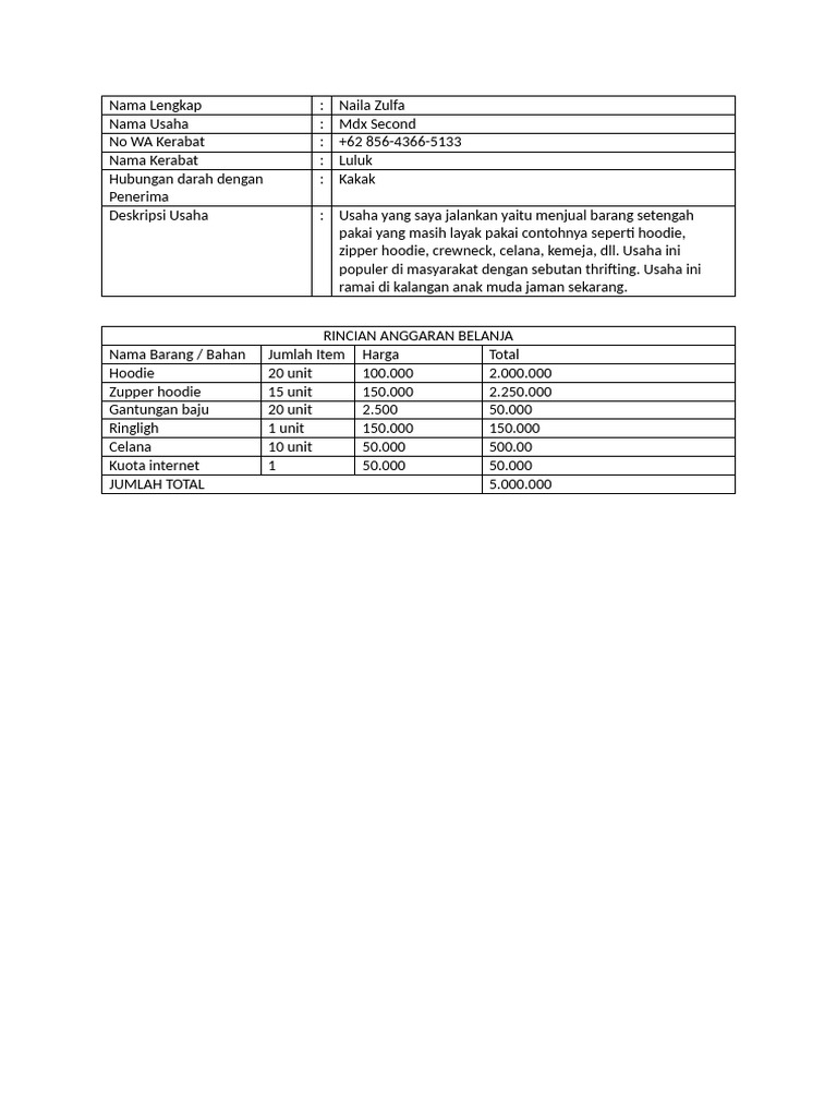 TEMPLATE BIZHUB TKM PEMULA 2024 Salinan 2 | PDF